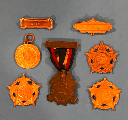 COLLECTION OF CIVIL WAR SONS OF UNION VETERANS' WITH RIBBON AND GAR ...
