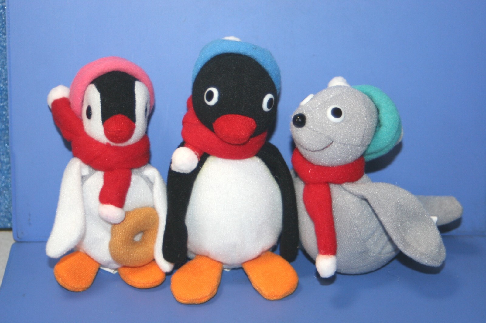 Pingu, Pinga, Robby Seal Promotional Plush dolls SET Mister Donut JAPAN ...