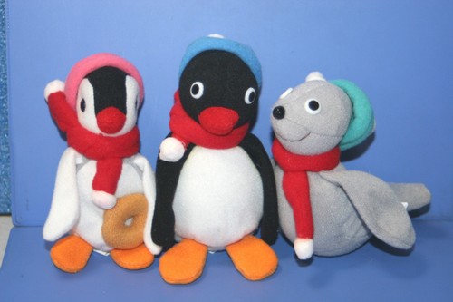 Pingu, Pinga, Robby Seal Promotional Plush dolls SET Mister Donut JAPAN ...