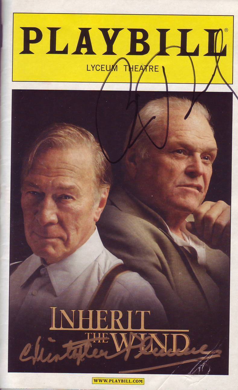 Brian Dennehy & Christopher Plummer Signed Autographed Inherit The Wind ...