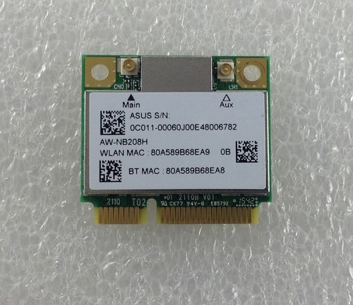 Asus Eeebook E403S Sa Wi-Fi WLAN sans Fil Carte Mini Pci-E AW-NB208H ...