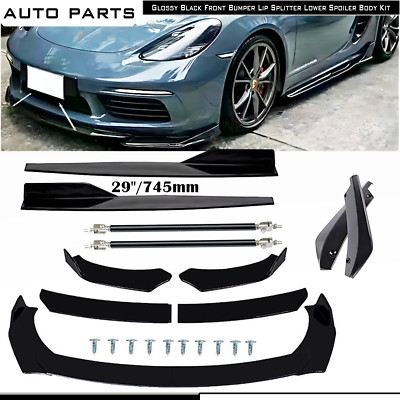 For Porsche 718 Boxster Cayman Front Bumper Lip Spoiler Splitter Rear ...