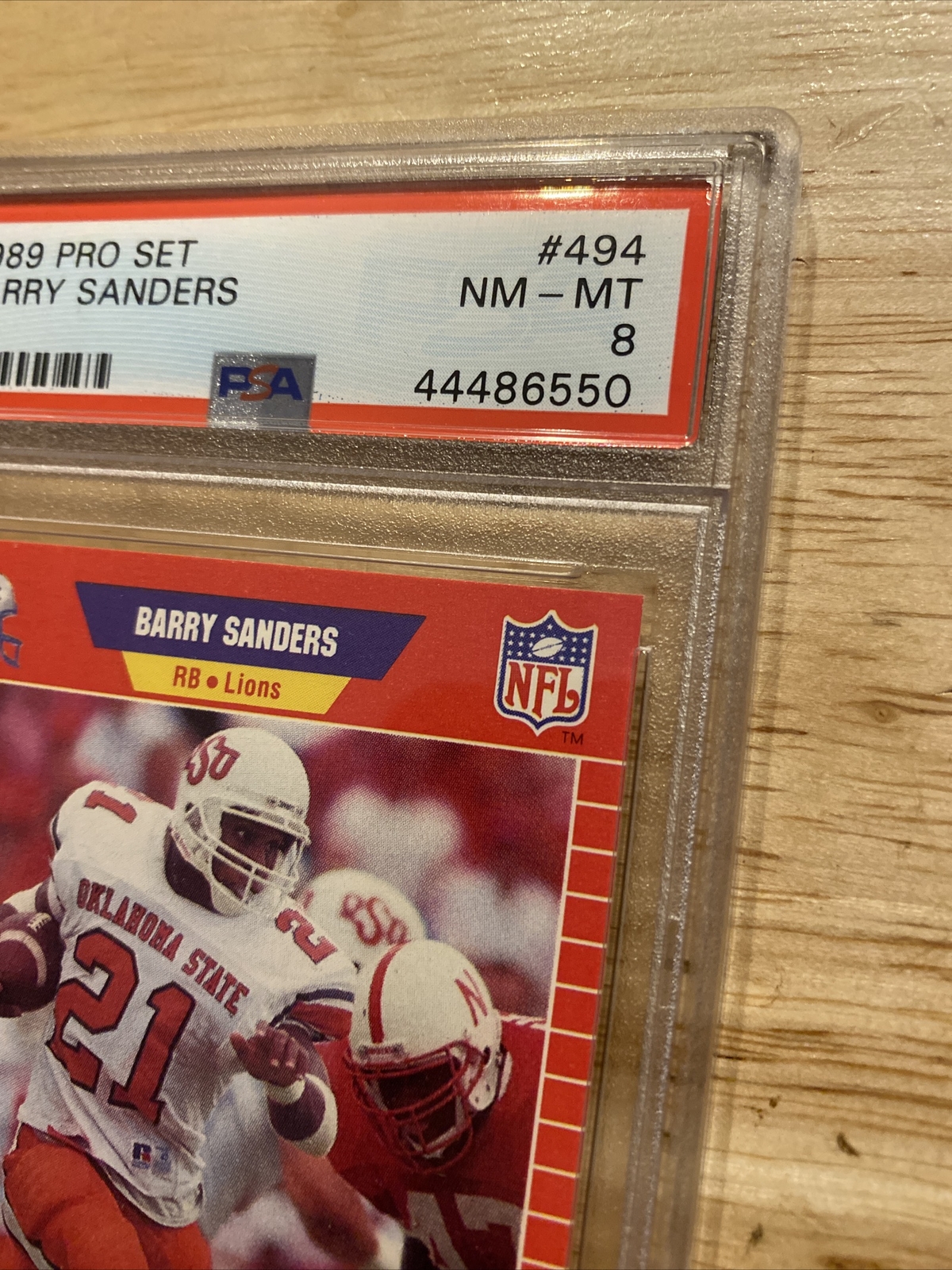 Barry Sanders ROOKIE PSA 8 Pro Set Collector Card RC Detroit Lions NFL ...