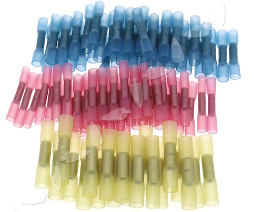 50 Paar Quetschverbinder Kabelverbinder Stoßverbinder Schrumpfverbinder ...