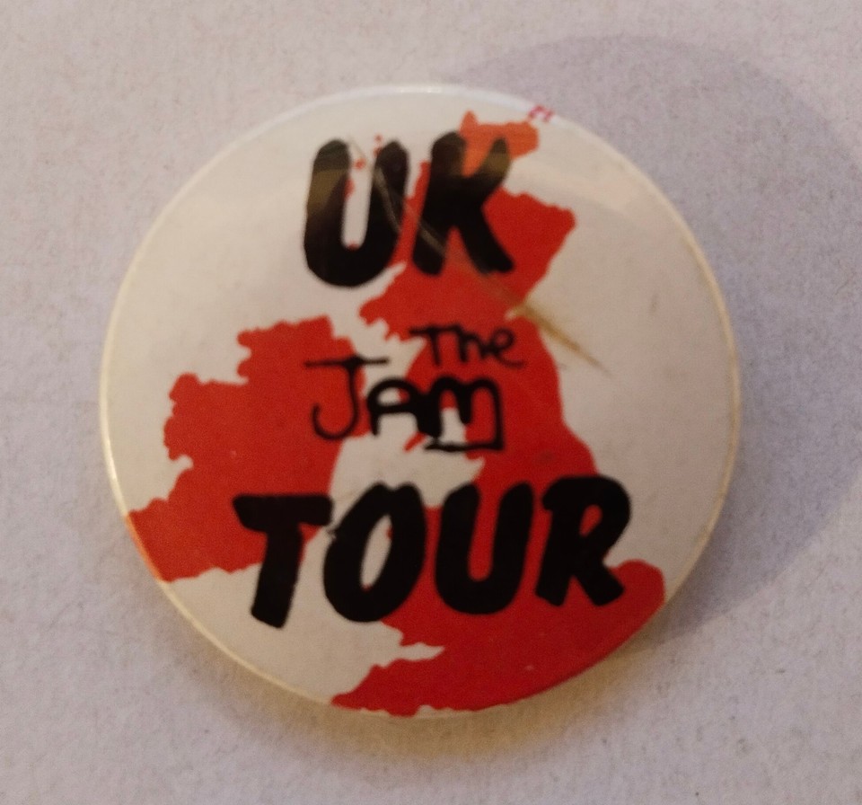 5 Rare Vintage & Original. The Jam pin badges + UK Tour badge. 70's ...