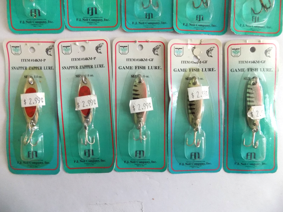 F.J. NEIL SNAPPER ZAPPER, GAMEFISH, HALF TONE & HOLOGRAPHIC SPOONS ...