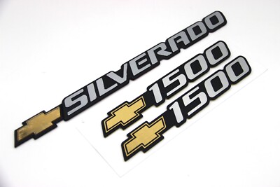 1999-2006 fits Chevy Silverado 1500 Door Emblems Logo Name Plate 3pc ...