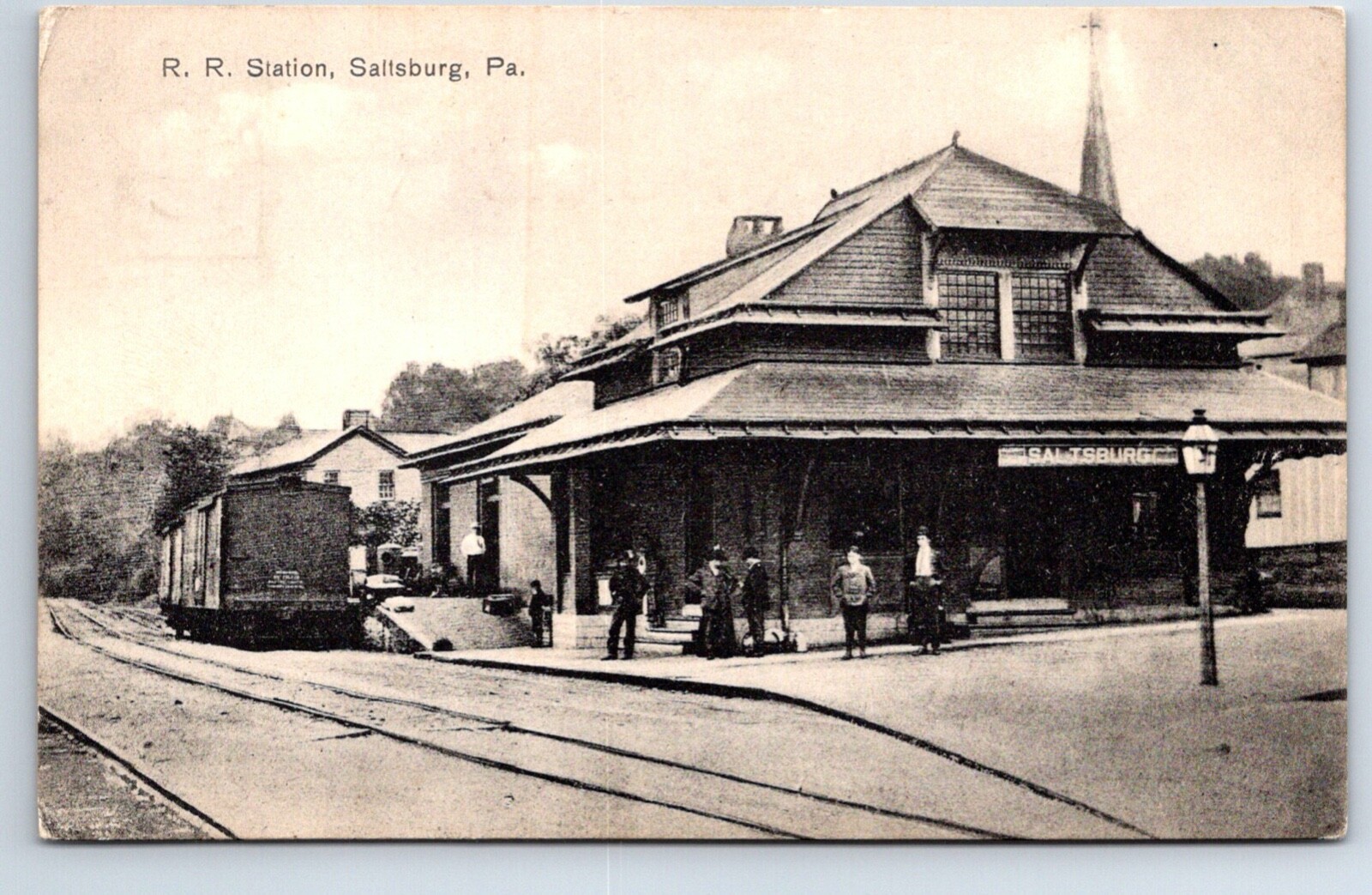Postcard Pennsylvania Saltsburg Pennsylvania Railroad Depot Station ...
