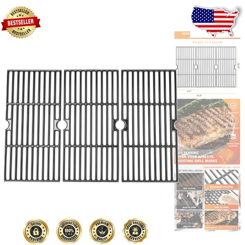 Replacement Grill Grates for Charbroil & Kenmore 3-Pack Enameled ...