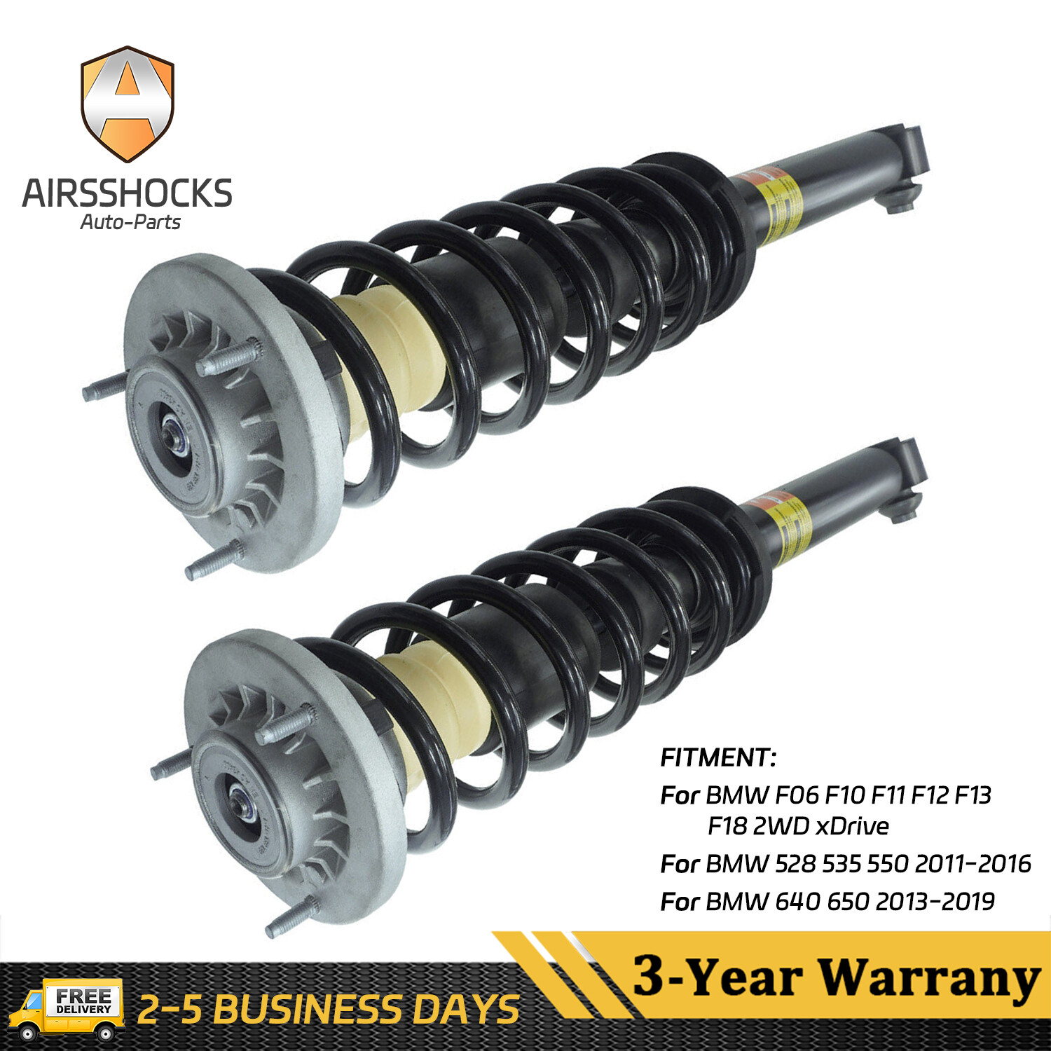 2X Rear Shock Struts Assembly For BMW F10 F11 F12 F13 F18 528i 535i ...