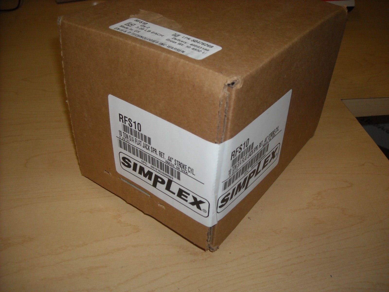 RFS10 SIMPLEX, 10 Ton Low Profile Spring Return Cylinder .44" Stroke ...