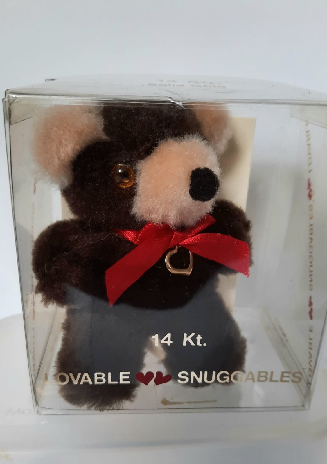 Lovable Snuggable Vintage Plush 80s Mini Bear w 14k … - Gem