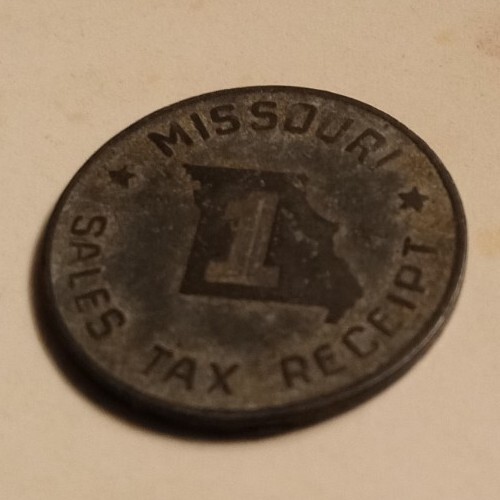 Vintage Missouri Sales Tax Receipt 1 Mil Token Coin | eBay