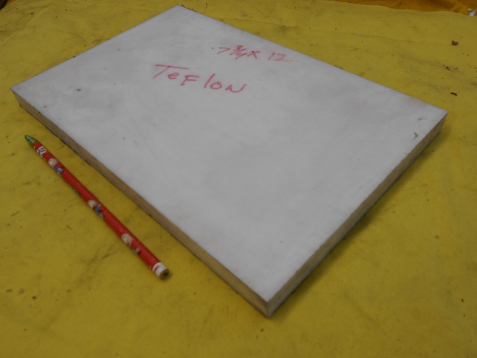 TEFLON FLAT STOCK machinable plastic sheet bar ptfe 3/4" x 7-3/4" x 12 ...