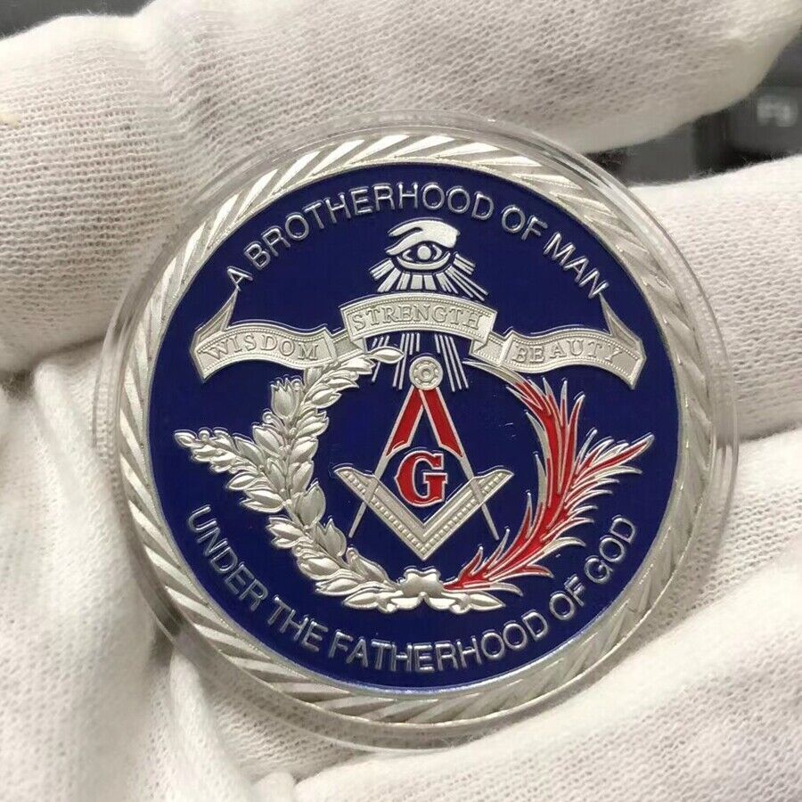 10PCS Brotherhood Freemason Masonic Coins Challenge Coin Commemorative ...