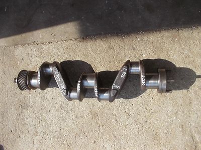 Case VAC tractor main engine motor crankshaft crank shaft +& drive gear ...