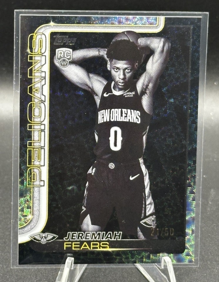 Jeremiah Fears 2025 Topps Basketball Target Blackout Flashdrop /50 RC ...