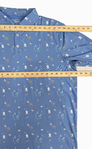 Straight Down XL 48X31 Fisherman Theme Performance Poly Str Polo Ritz ...