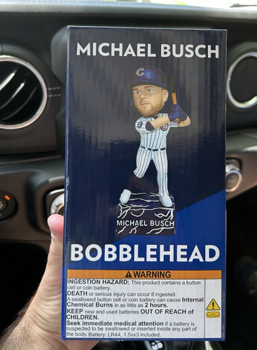 Michael Busch Lightning Bobblehead Chicago Cubs Giveaway 6/22/25 SGA ...