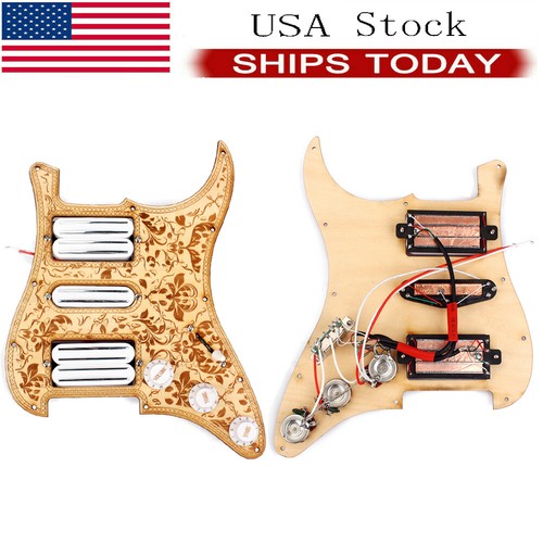 Maple HSH Loaded Pickguard Dual Pickup for Stratocaster Strat ST SQ | eBay