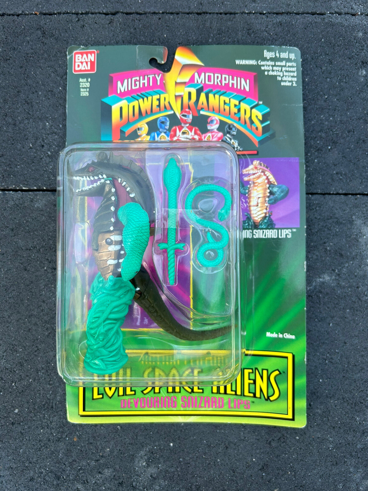 Vintage 1994 Bandai Mighty Morphin Power Rangers Devouring Snizard Lips ...