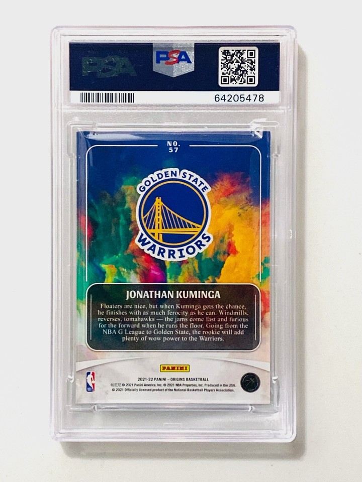 2021-22 Panini Origins Basketball #57 Jonathan Kuminga Rookie RC PSA 7 ...