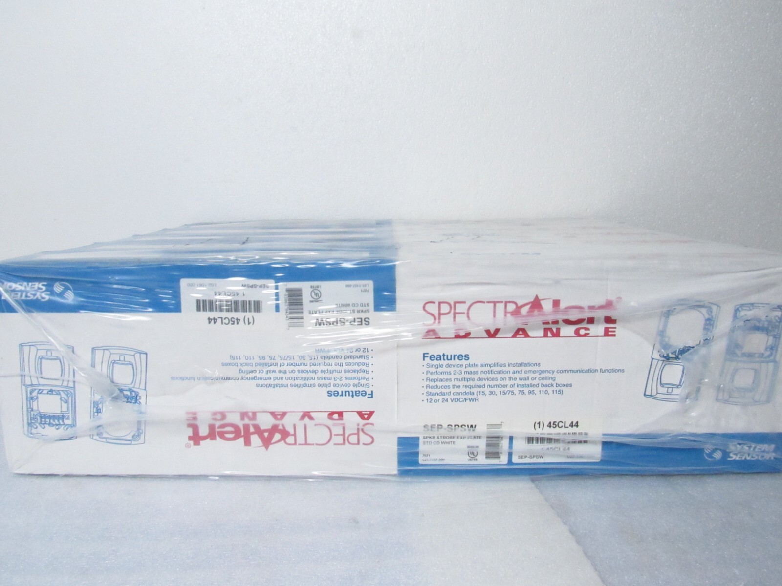 10 System Sensor SEP-SPSW Expander Plate For White Speaker Strobe [CJJH ...