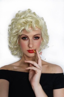 1950s Bad Sandy Grease Womens Blonde Curly Costume Wig By Allaura ...