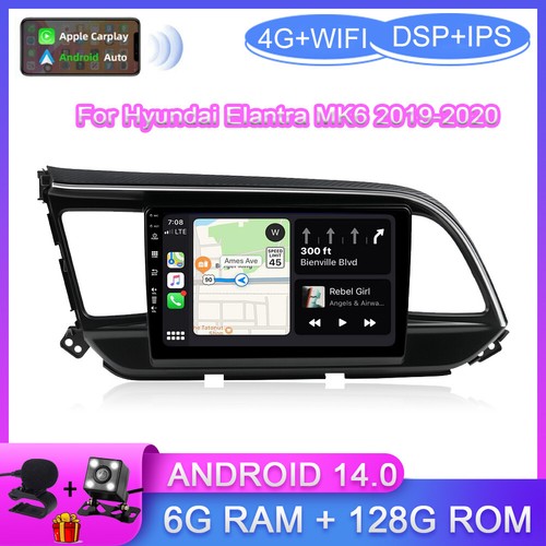 Android 14 Car Radio Stereo GPS Carplay Head Unit For Hyundai Elantra ...