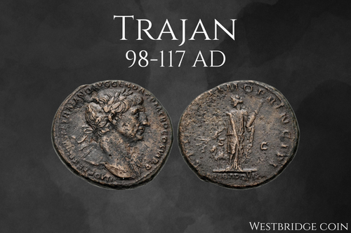 Trajan Roman Coin AD 112-113 | Arabia Reverse w/ Camel | Ancient Bronze ...