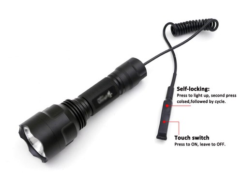 Ultra Fire C8 Green LED Single Mode 150 Yard Hunting Flashlight Torch ...