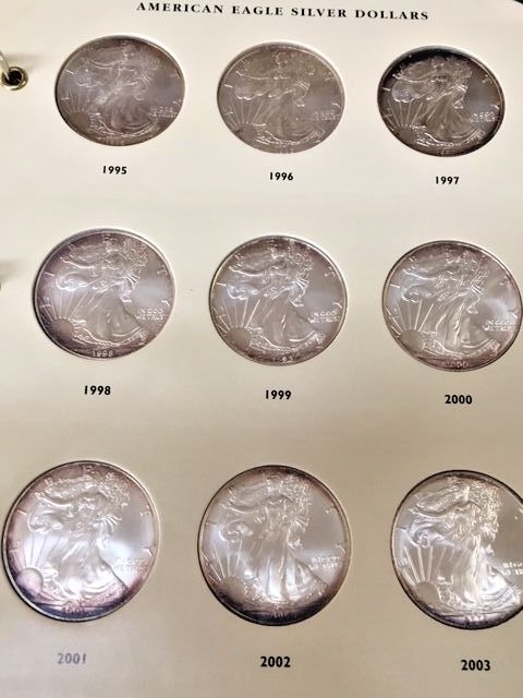 1986-2009 American Eagle Silver Dollar Collection ( 24 ASE Coins Total ...