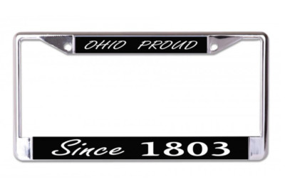 OHIO PROUD SINCE 1803 USA MADE CHROME LICENSE PLATE FRAME | eBay