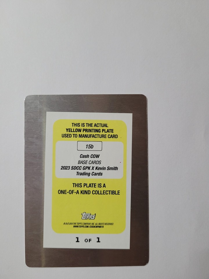 2023 Garbage Pail Kids View Askew Printing Plate Cash Cow #15B Yellow 1 ...