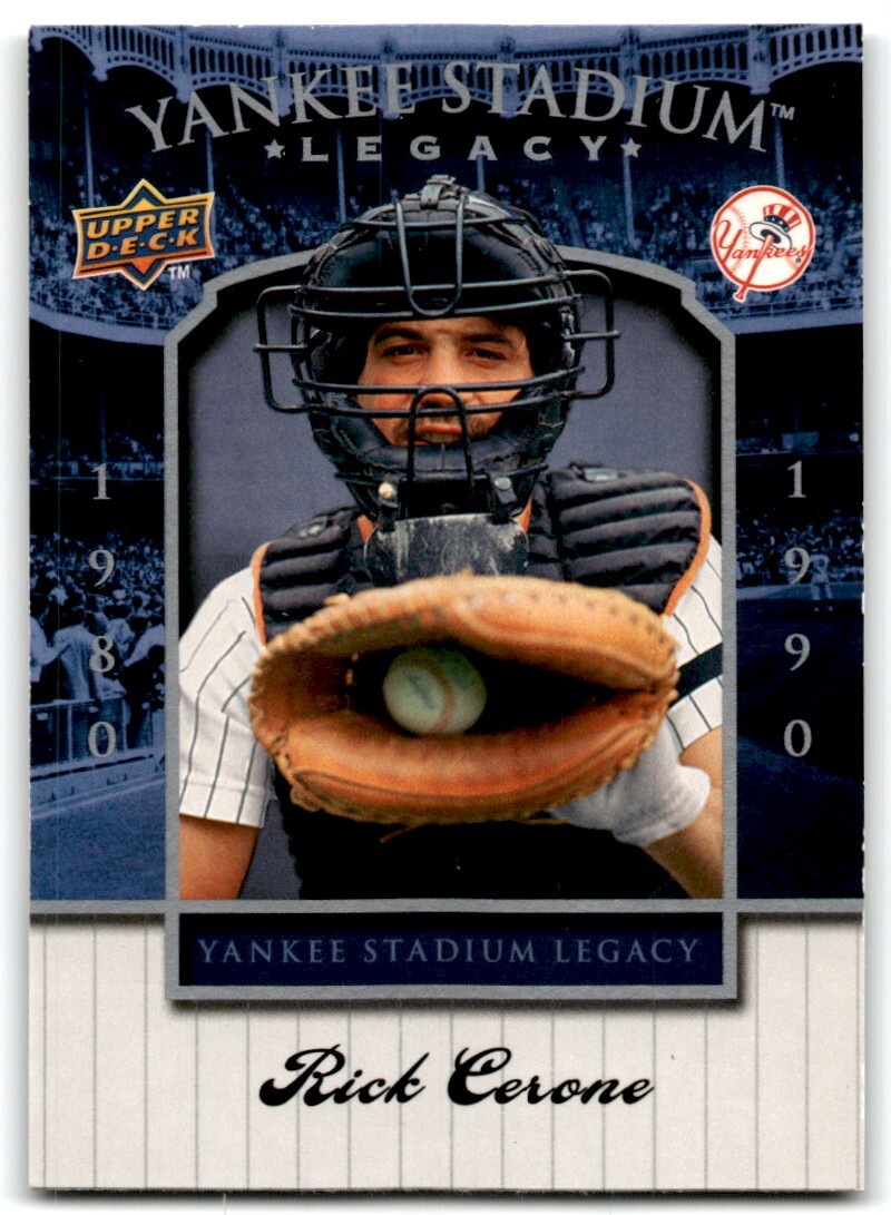 2008 UPPER DECK YANKEE STADIUM LEGACY RICK CERONE NEW YORK YANKEES #61 ...