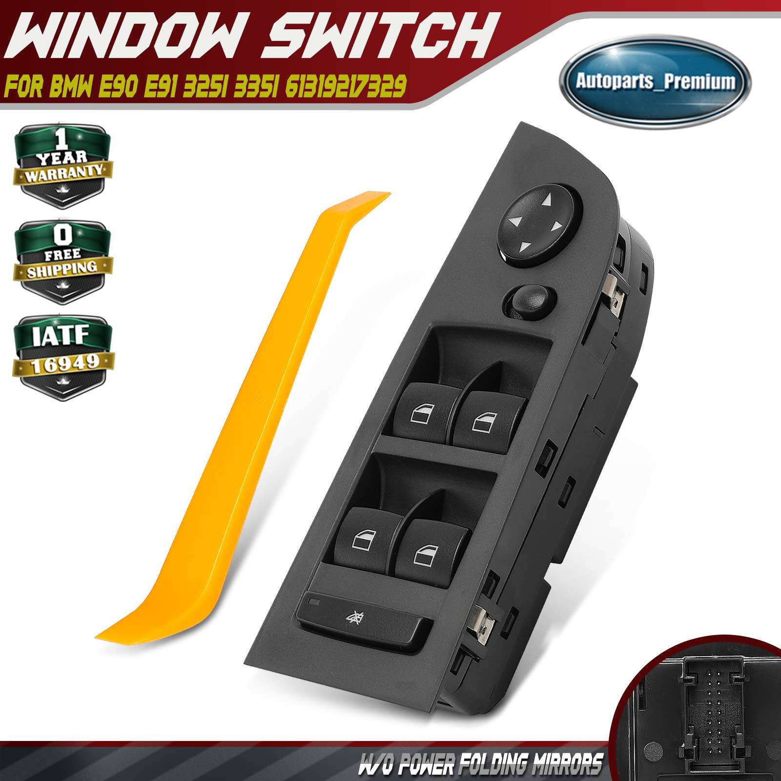 Power Window Switch LH Black Panel for BMW E90 E91 325i 335i ...