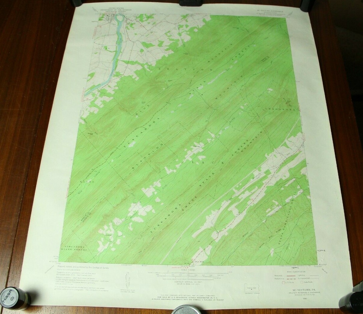 1963 Vintage USGS Map MC Veytown Pennsylvania Topographic Tuscarora | eBay
