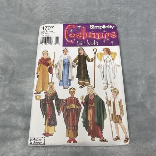 Pattern Simplicity 4797 A Costumes For Kids Nativity Shepherd Angel ...