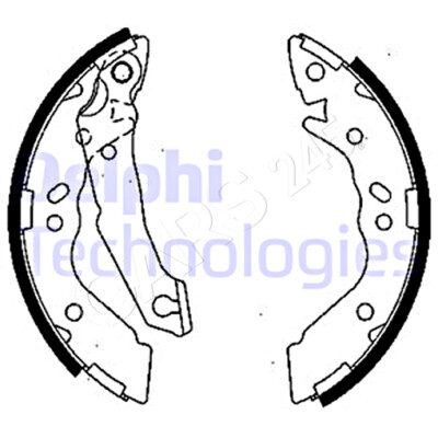 DELPHI Brake Shoe Set For HYUNDAI Accent I Saloon Pony / Excel 89-00 ...