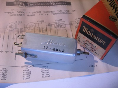 Meissner 17-4503 Coil Video Amp Transformer 43.2MHz Trap 40MHz - NOS ...