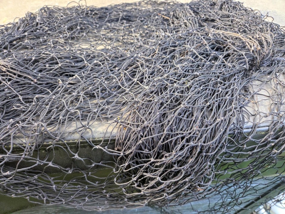Approx 10x12 Feet Authentic Used Black Fishing Net Fish Netting ...