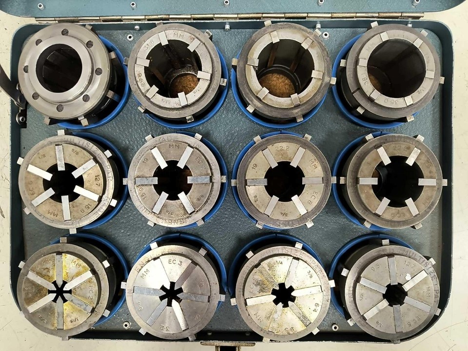 Pratt Burnerd 12 Pc EC MultiSize Chuck Collet Set. EC2-EC13 1/8"- 1.5 ...