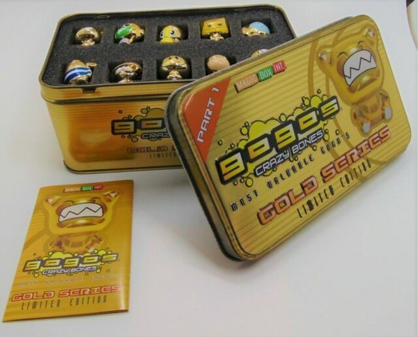 Gogo's Crazy Bones Gold Series Limited Edition Tin Box with 10 Figures ...