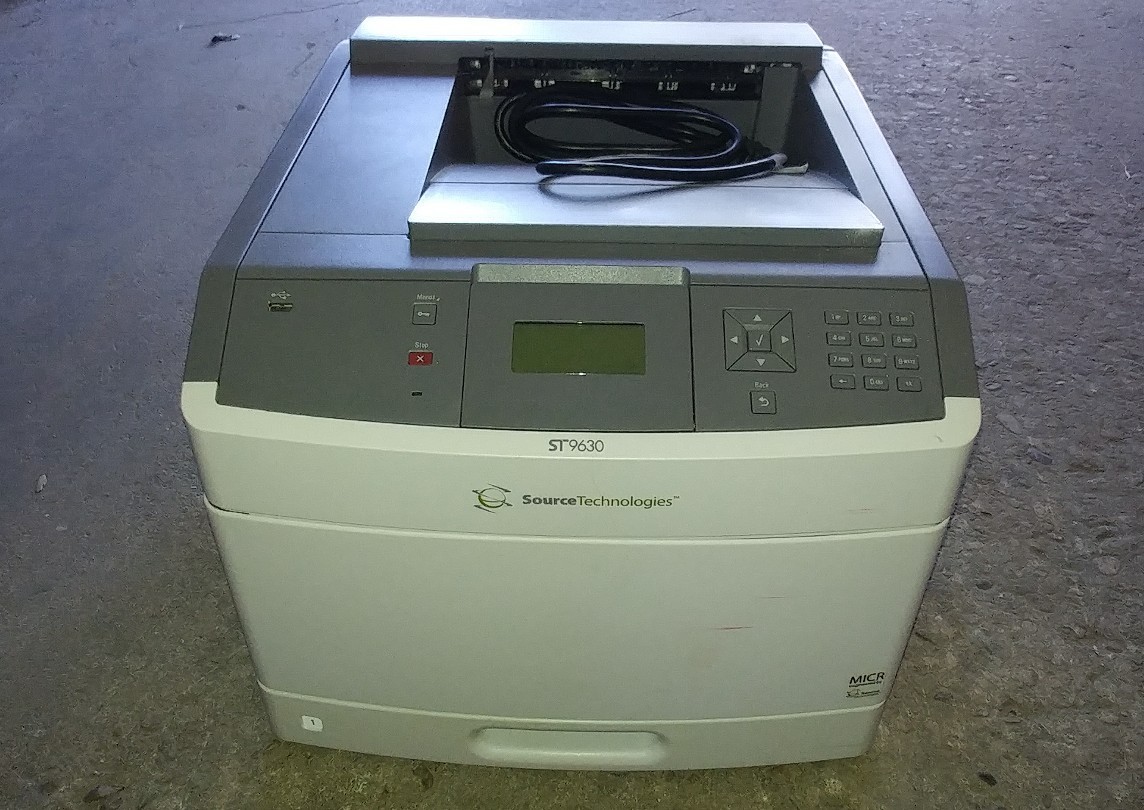 Source Technologies ST-9630 Standard Register Lexmark T650N MICR ...