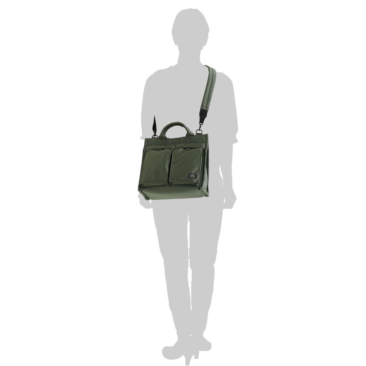 Yoshida PORTER EXCHANGE PX TANKER 2WAY VERTICAL TOTE BAG(M Yoshida PORTER EXCHANGE PX TANKER 2WAY VERTICAL TOTE BAG(M