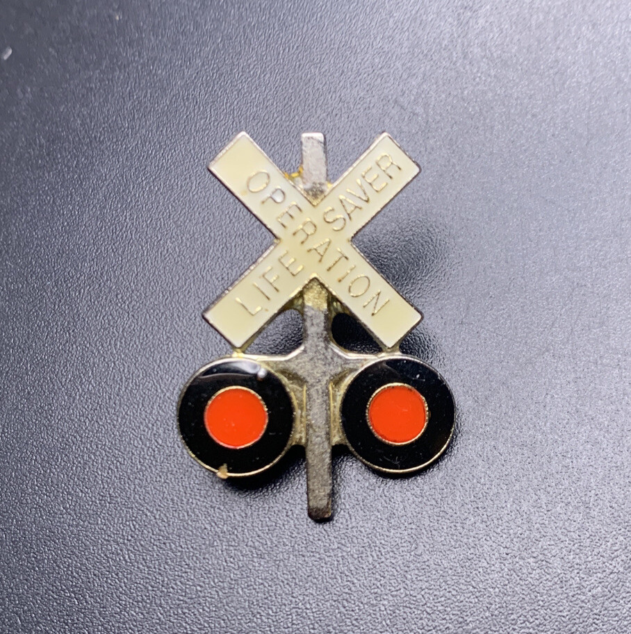 Operation Lifesaver Lapel Pin Railroad Railway Crossing Light Enamel | eBay