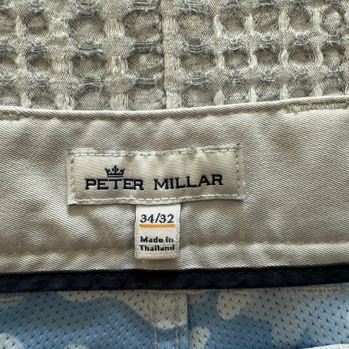 Peter Millar Pants Mens 34x32 Gray Flat Front Performance Polyester ...