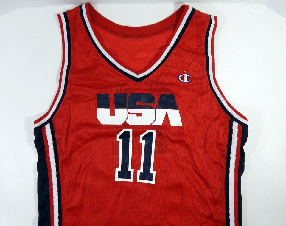 Team USA Basketball #11 Game Issued Red Jersey 48+4 DP20296 | eBay ...