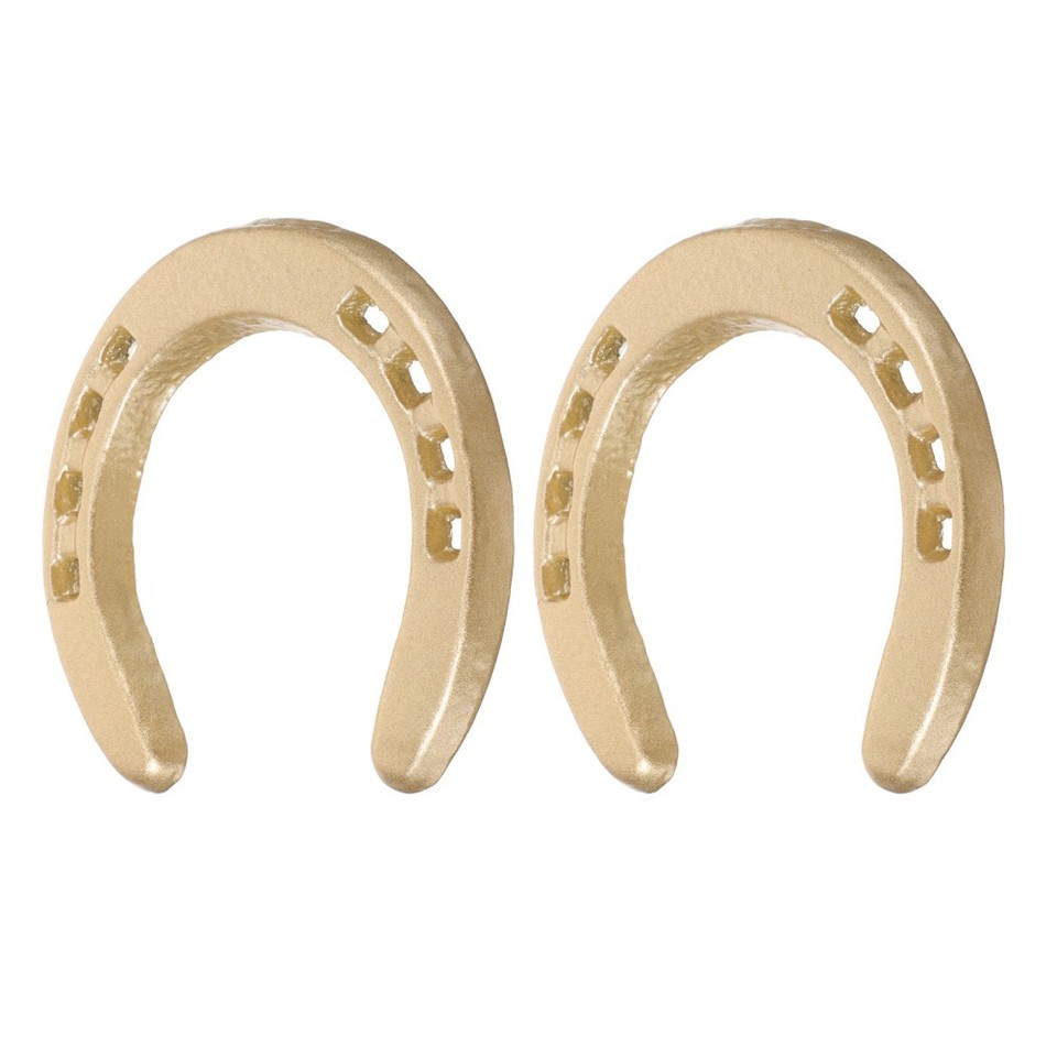 2pcs Cast Iron Horseshoe Wall Decor: 4 Holes On Each Side for Indoor Or ...