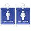 2 Pack Restroom Pass Keychains (1 Mens / 1 Womens) Flexible Bathroom ...